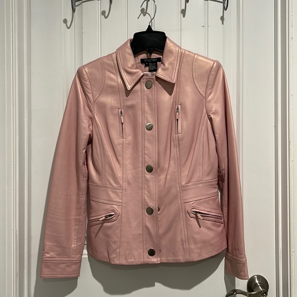 Etcetera | Jackets & Coats | Etcetera Womens Pink Leather Jacket | Poshmark